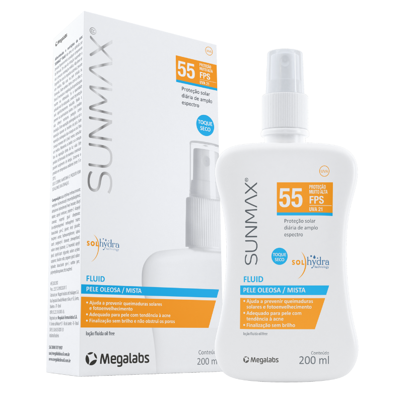 SUNMAX - FLUID FPS 55 FPUVA 21 - Proteção Solar Pele Oleosa a Mista